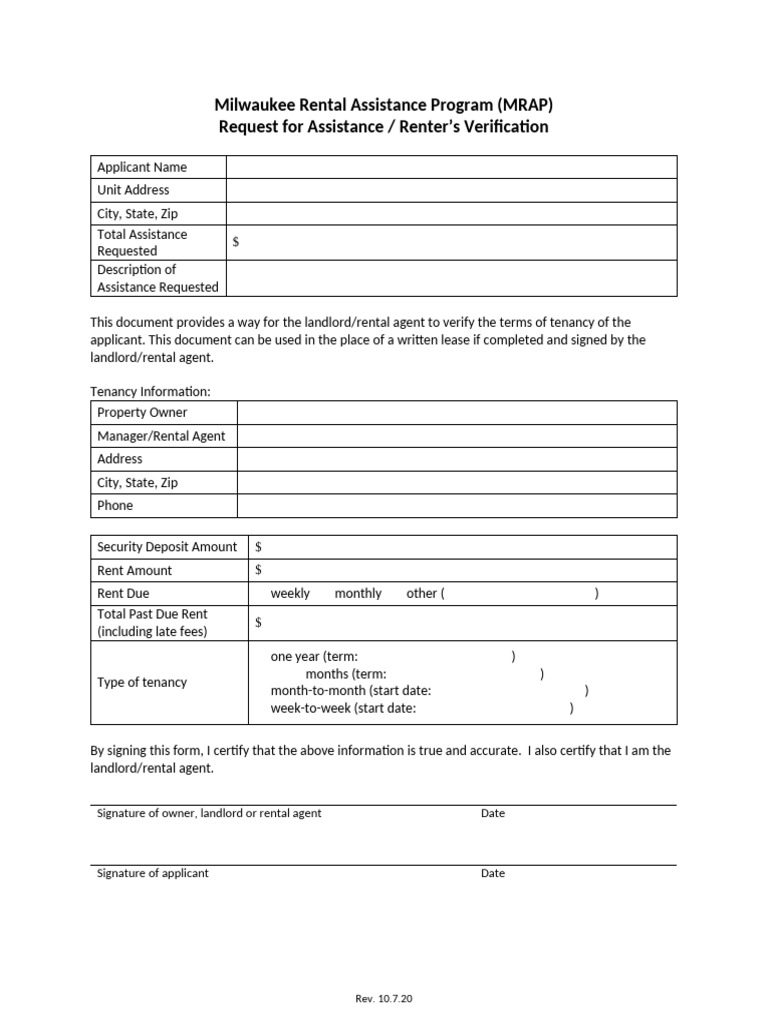Rental Assistance PT 1 | PDF