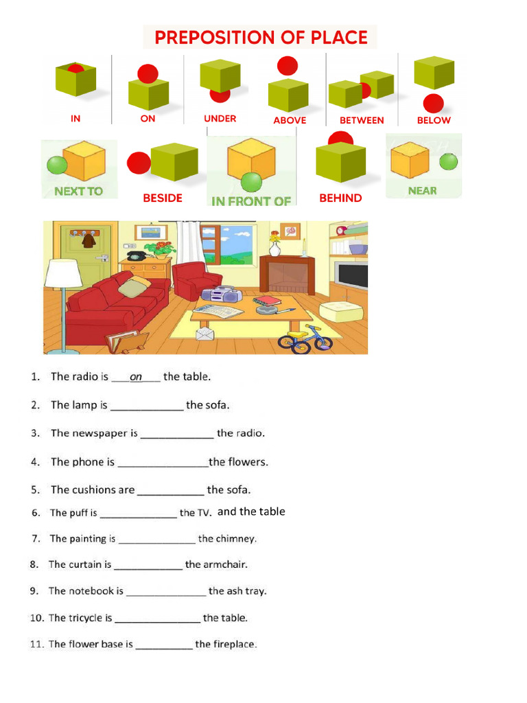Prepositions of Place | PDF