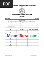 Form 1 History Exam Paper 2024 | PDF | Stone Age | Archaeology