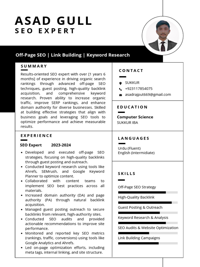 SEO Specialist Resume Summary | PDF