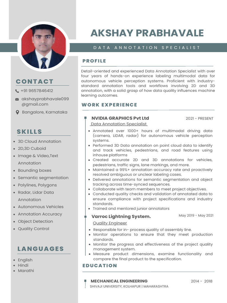 Akshayk Resume | PDF | Annotation | Lidar