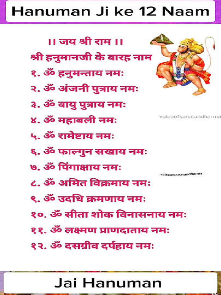 Hanuman Name | PDF