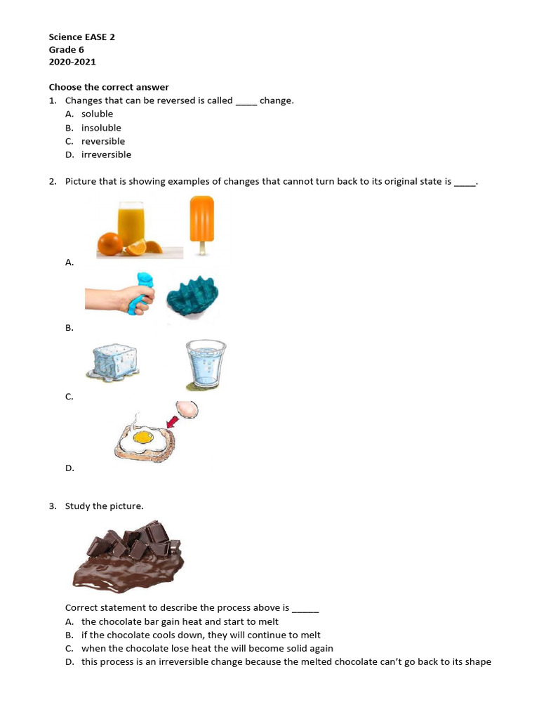 Grade 6 Science: Changes and Mixtures | PDF | Solubility | Filtration