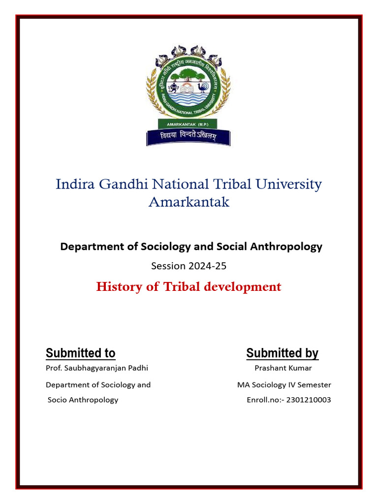 History of Tribal Development | PDF