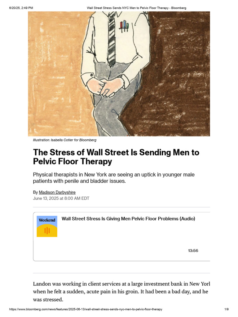Wall Street Stress Sends NYC Men To Pelvic Floor Therapy | PDF ...