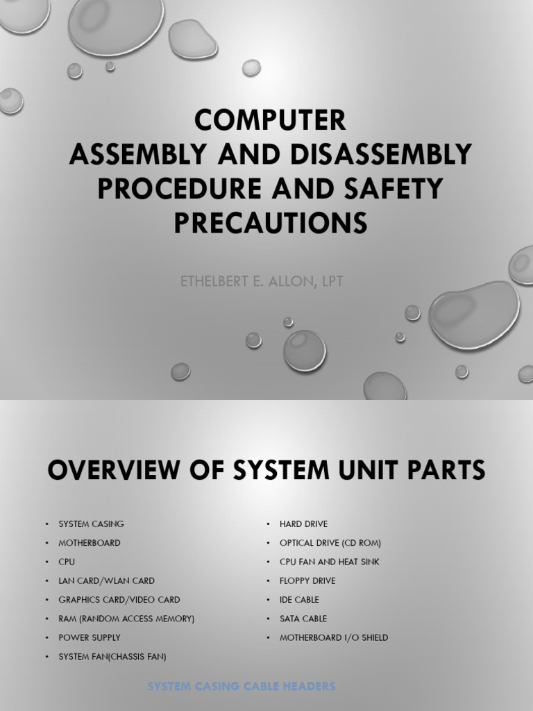 Step-by-Step System Unit Disassembly | PDF | Computer Engineering ...