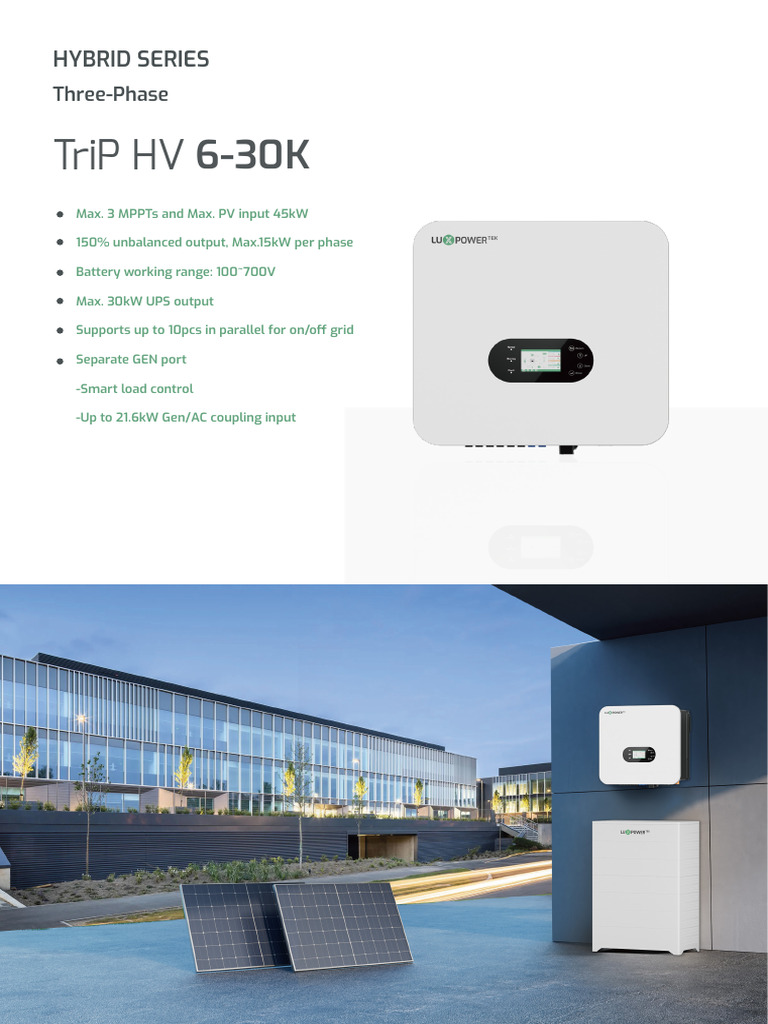 TriP HV 6 30K Datasheet | PDF | Alternating Current | Electrical Grid