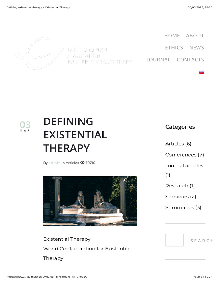 Defining existential therapy | PDF | Psychotherapy | Existentialism