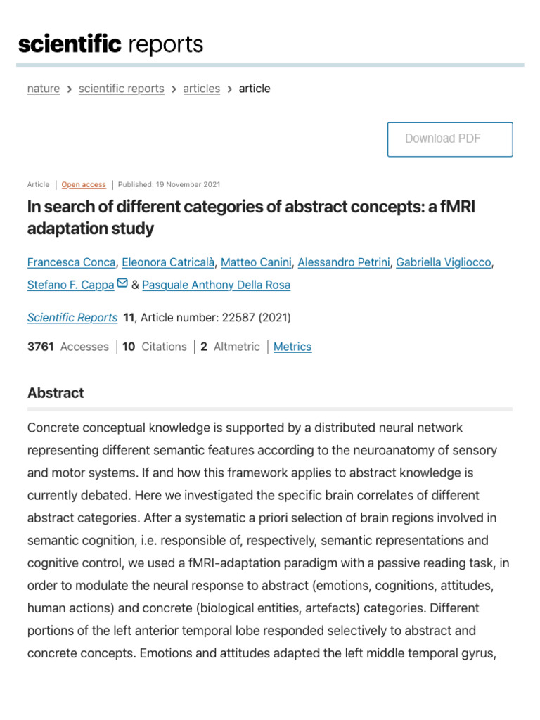 In Search of Different Categories of Abstract Concepts A fMRI ...