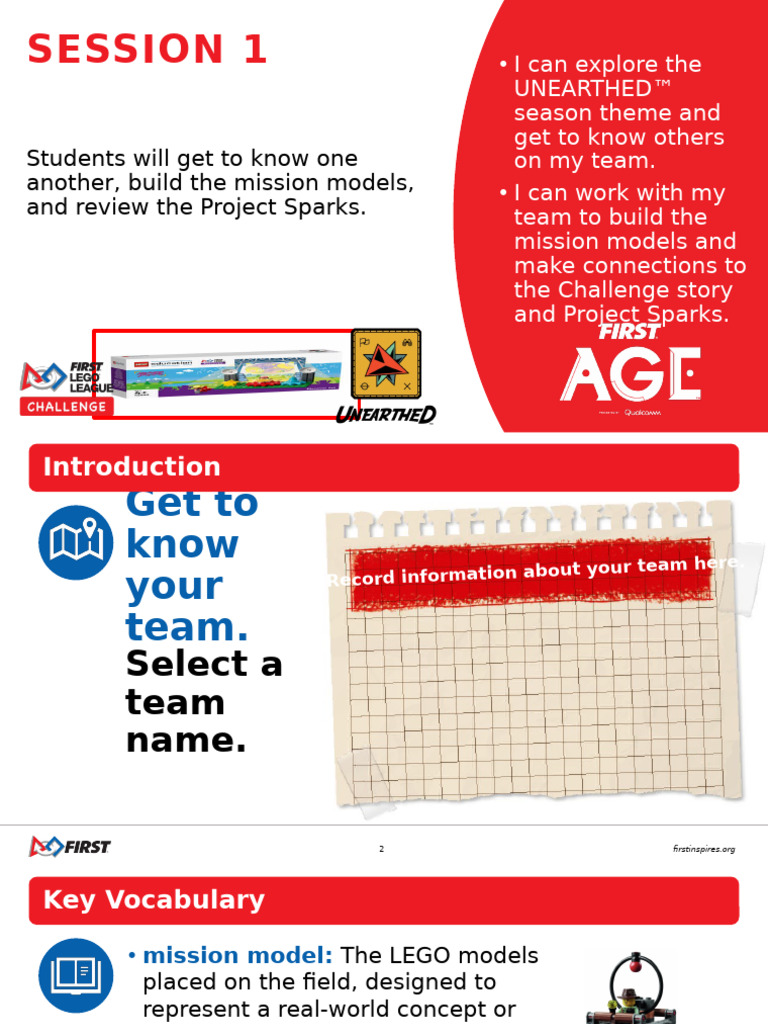 FLL Unearthed Mission Models Overview | PDF | Plastic Toys | Sports