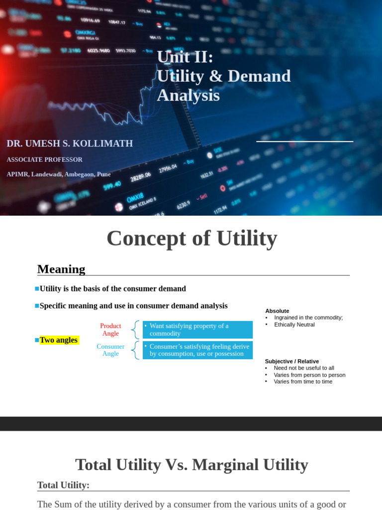 Utility and Demand Analysis Explained | PDF | Utility | Demand