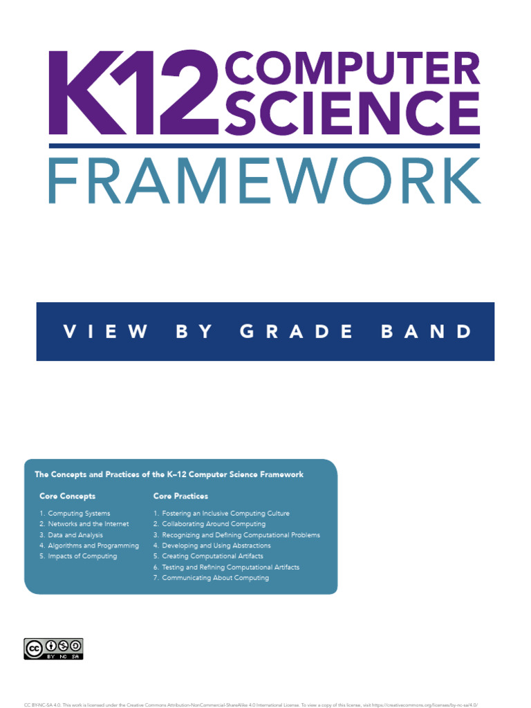 K-12 CS Framework Statements Grade Band View | PDF | Computing | Abstraction (Computer Science)