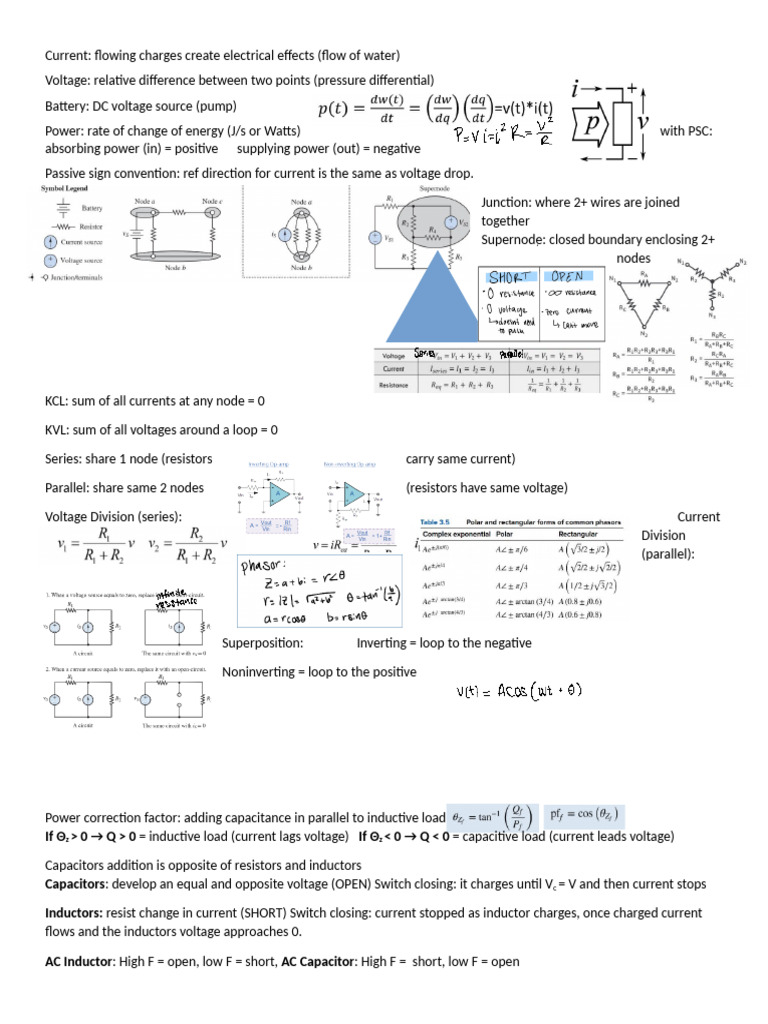 Electrical Engineering Review Topics 2 | PDF