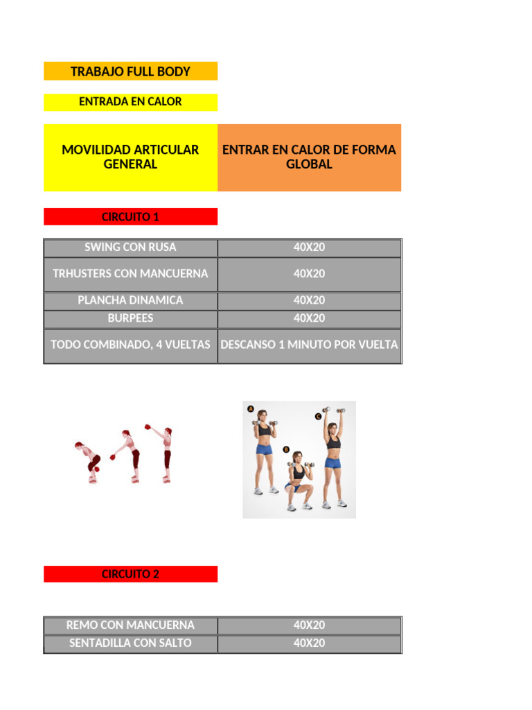 Rutina Nati Full Body | PDF