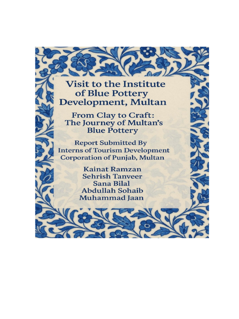 Ustad Alam's Blue Pottery Legacy in Multan | PDF | Tile | Crafts