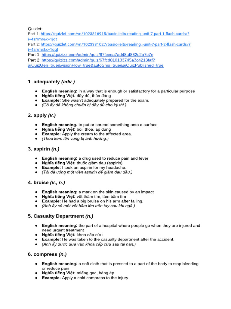 Basic Reading - Unit 7 | PDF