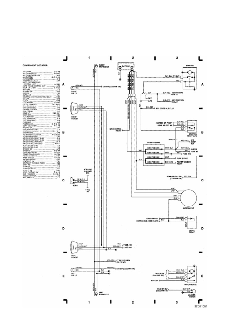 Wiring Diagrams Fig. 1: Engine Compartment, Headlights (Grid 1-3) | PDF
