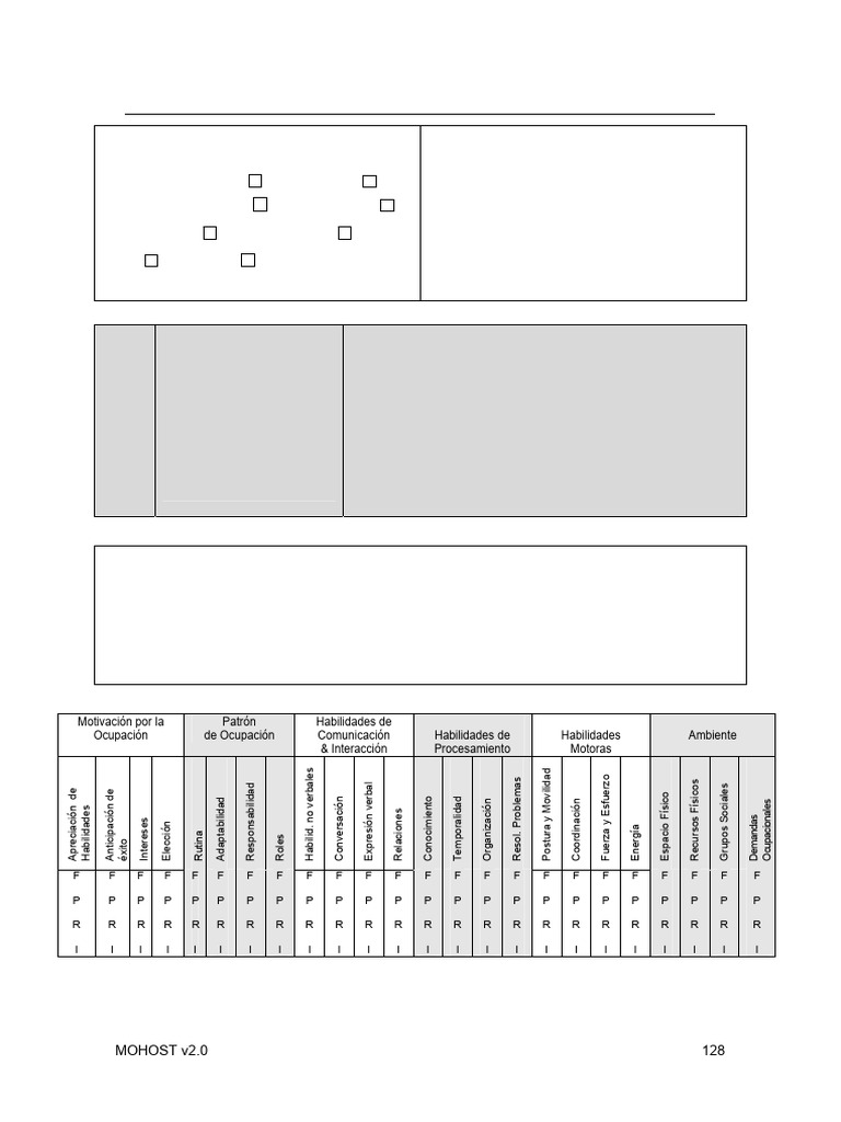 MOHOST Registro Evaluación | PDF | Fuerza | Terapia ocupacional