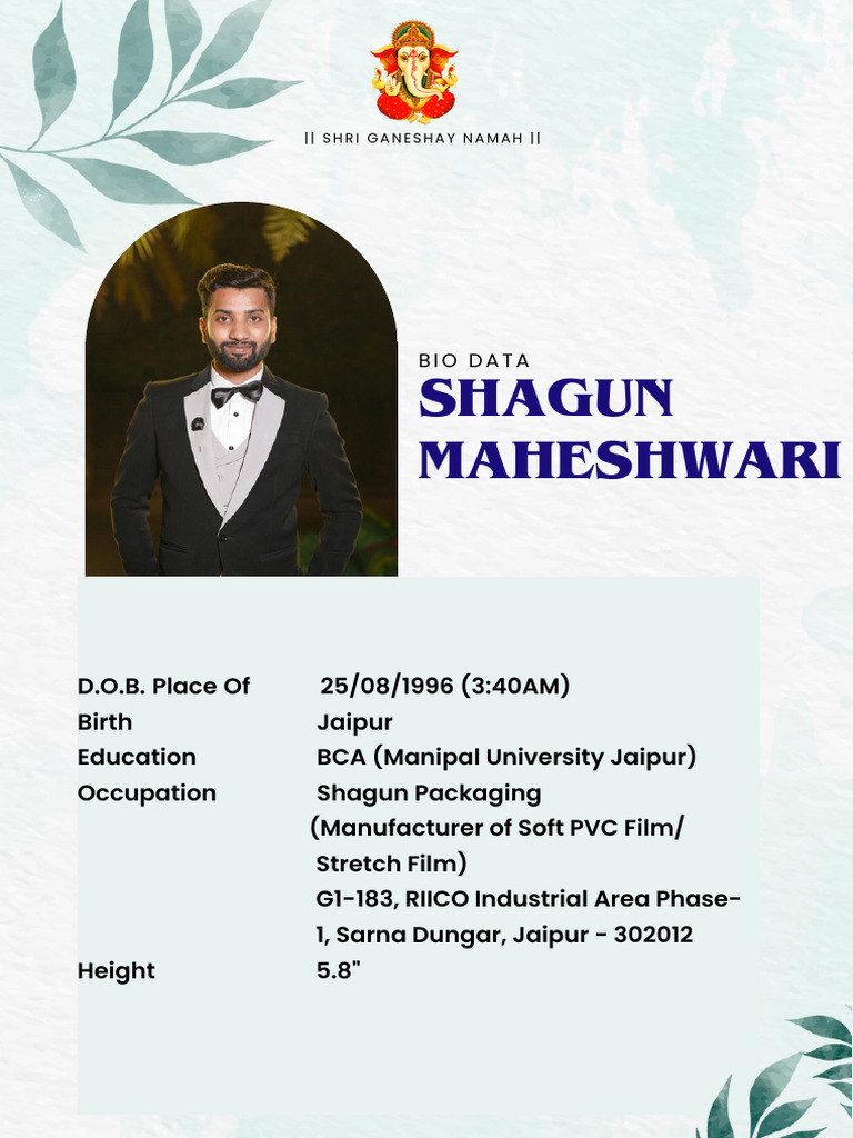 Shagun Biodata | PDF