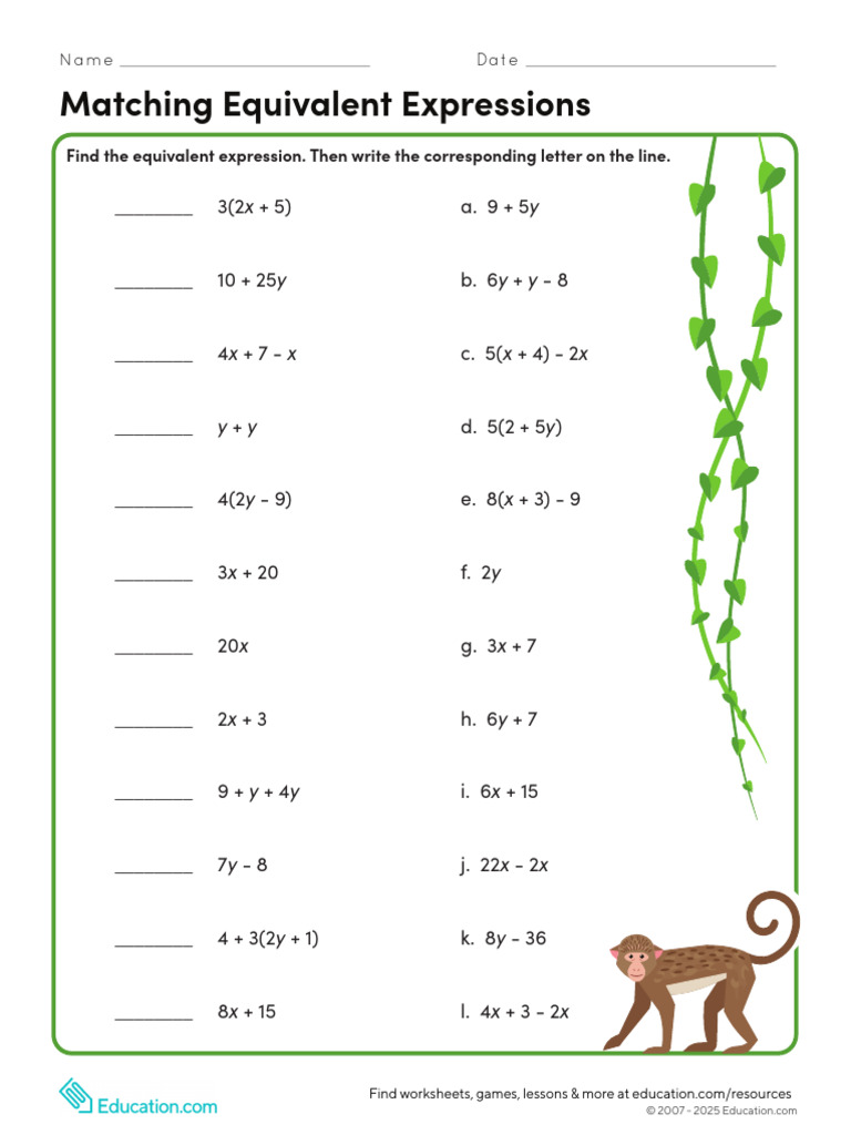 Matching Equivalent Expressions | PDF