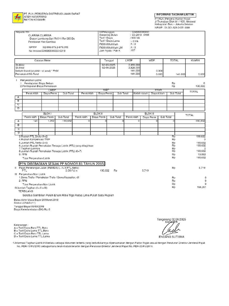 Informasi Tagihan Listrik - PDF 20250708 195217 0000 | PDF