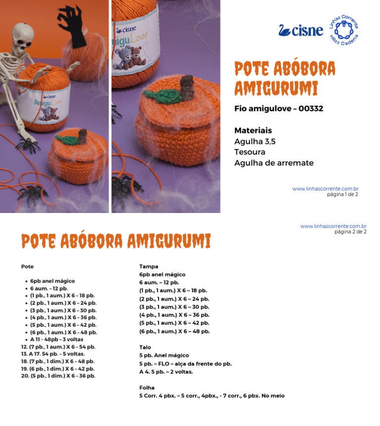 Pote Abobora Amigurumi | PDF