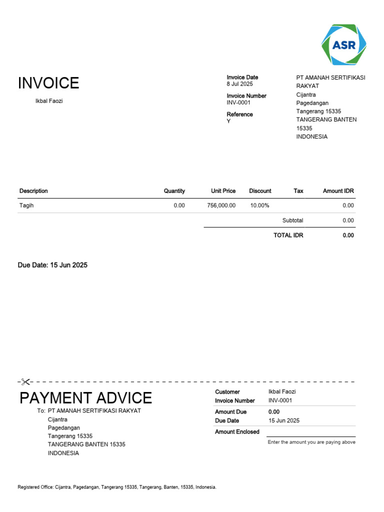 Invoice INV 0001 | PDF | Invoice | Business Documents