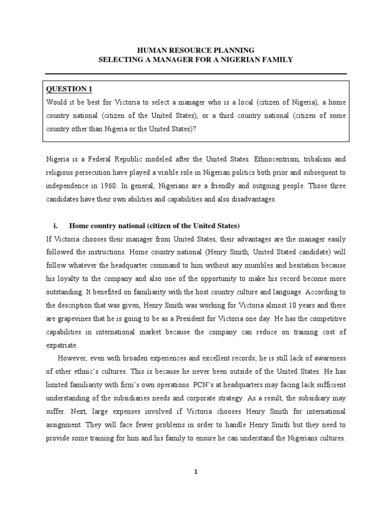 Case Study - Nigeria | PDF | Nigeria | Leadership