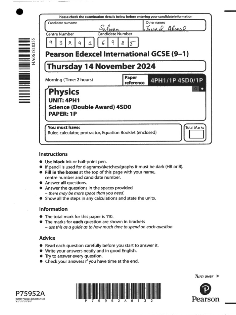 Physics-Paper-1 | PDF