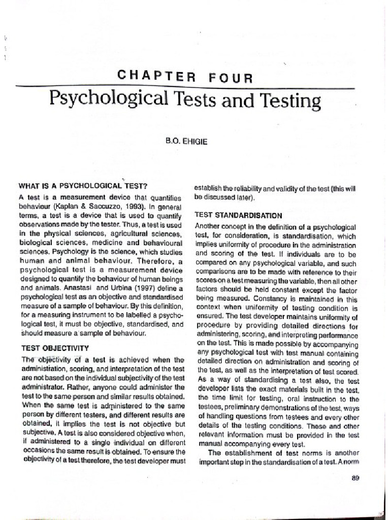 Compressed - Psy 403 Psychological Test Testbook | PDF
