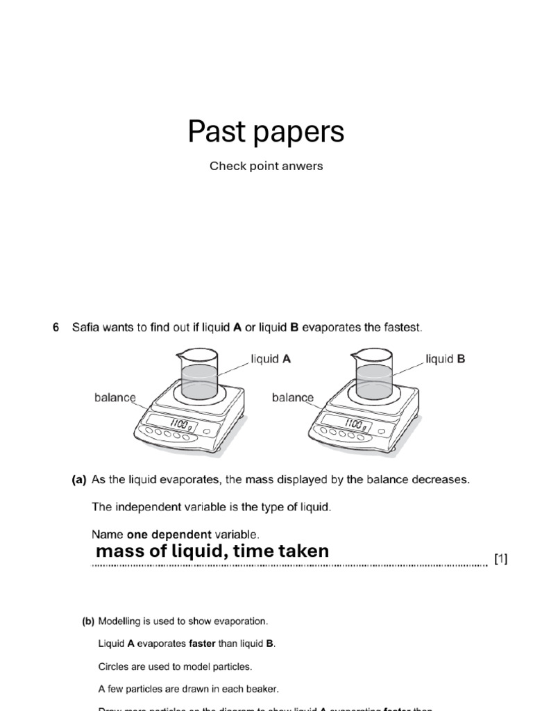 Past Papers 2 (Year 6) | PDF