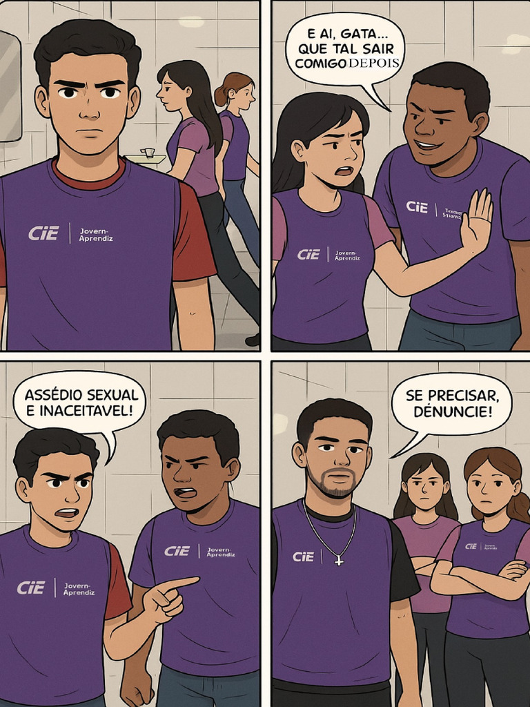 História em Quadrinhos Sobre Assédio Sexual, Falta de Consentimento e ...