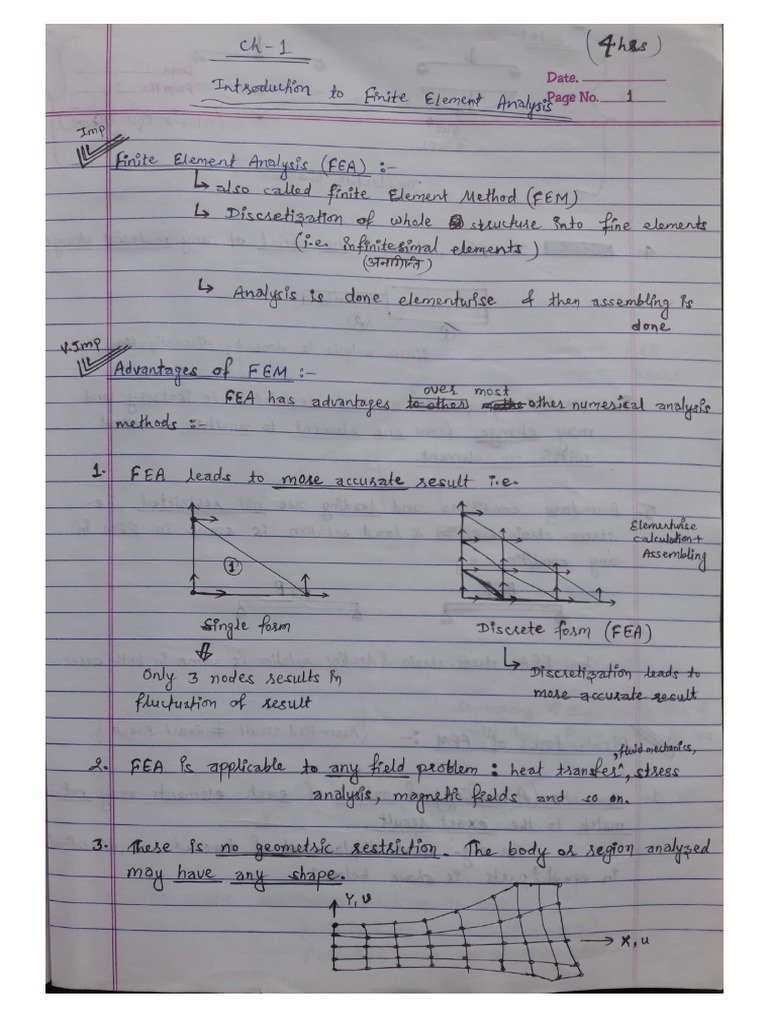 FEM Note 1 | PDF