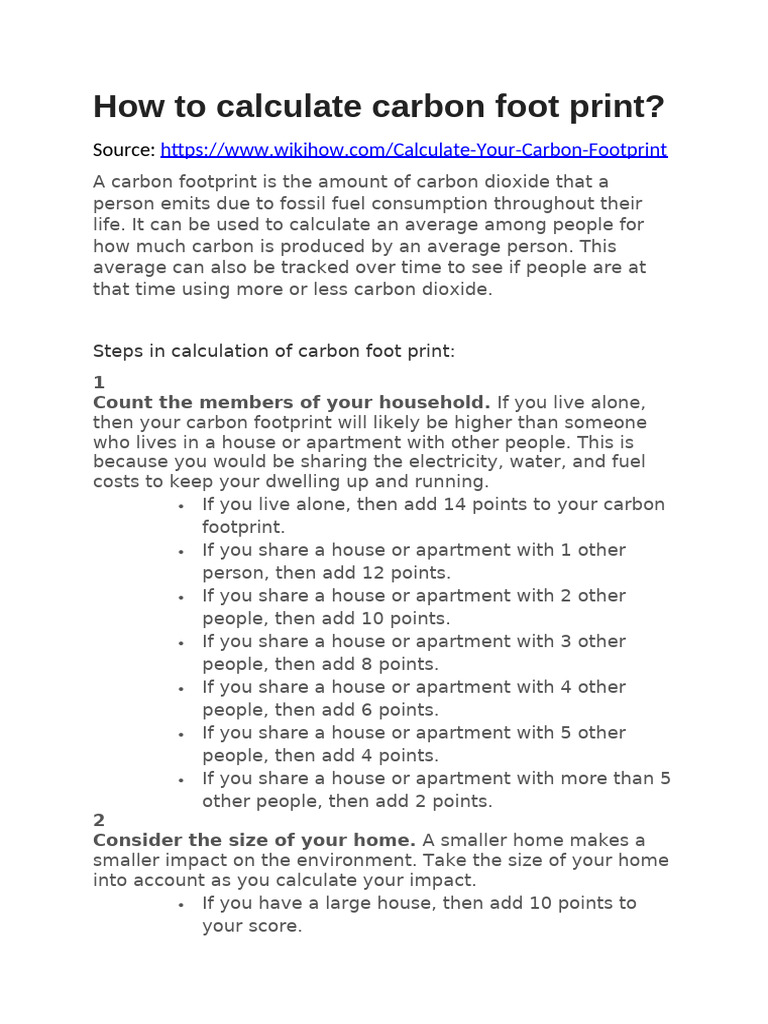 Car Carbon Footprint Calculation Guide | PDF | Fuel Economy In ...