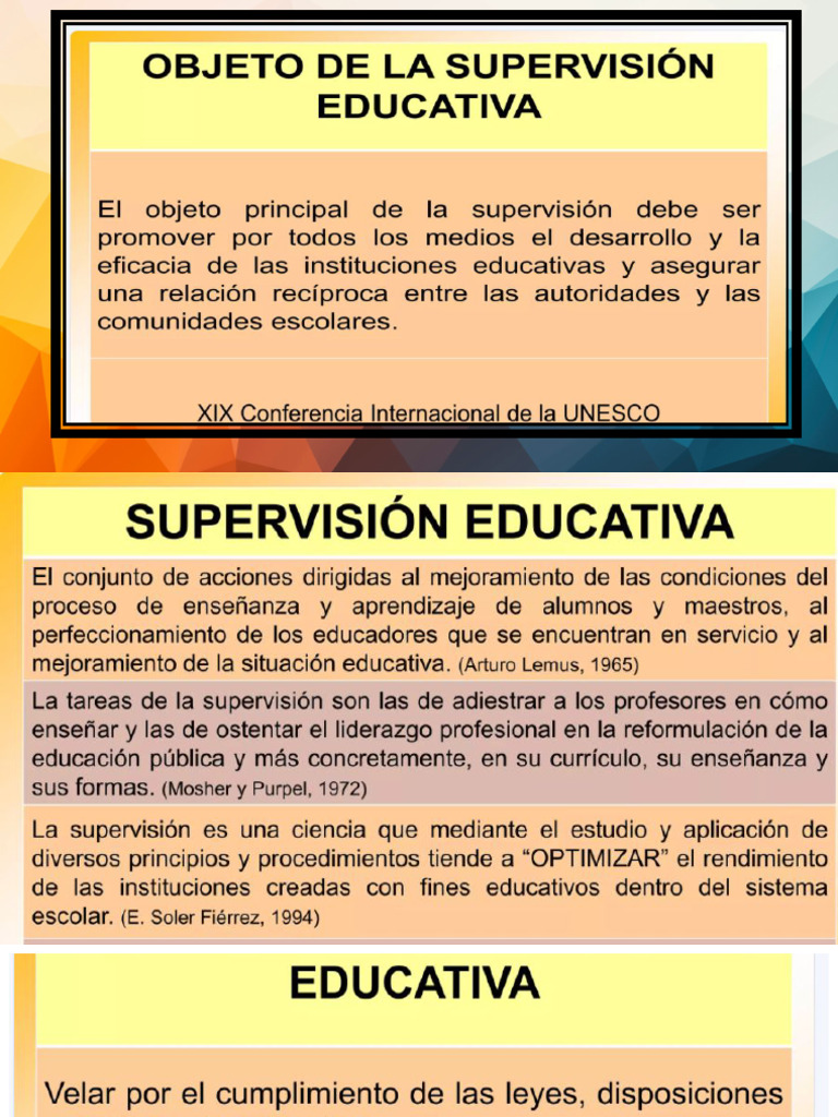 Objeto de La Supervision Educativa | PDF