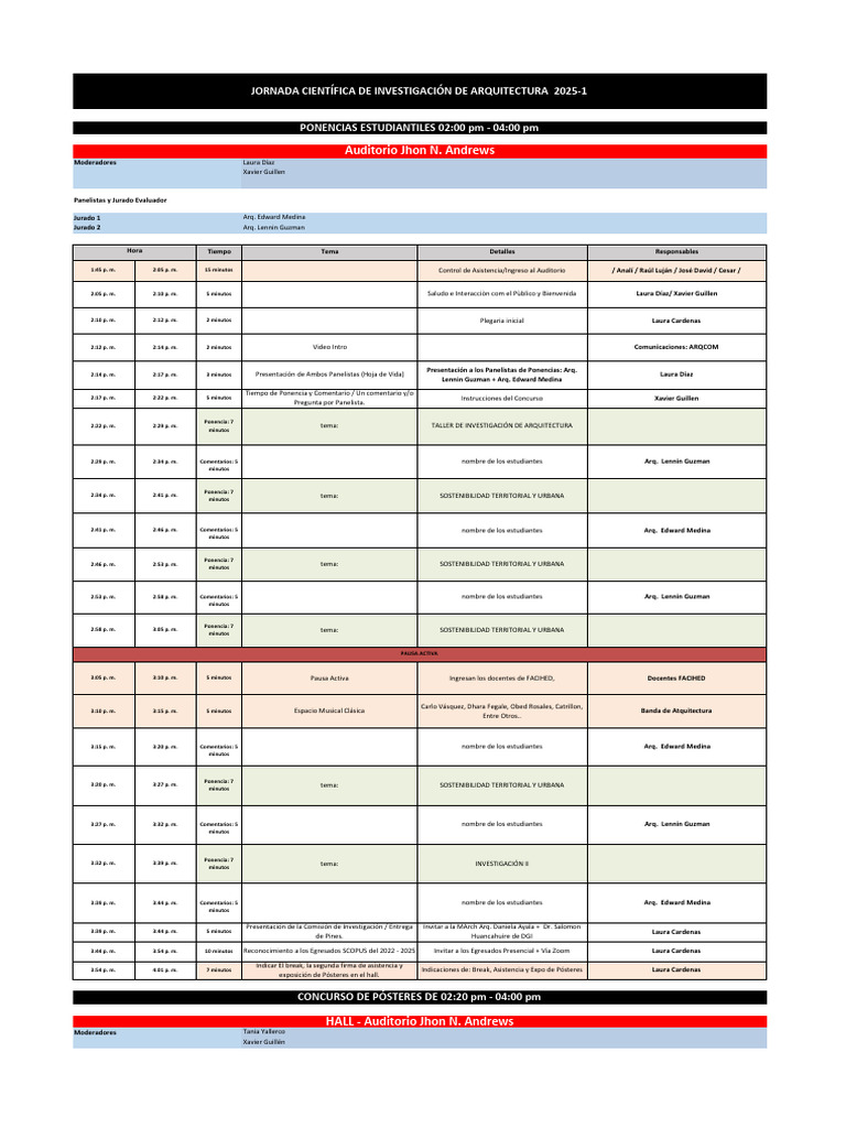 Jca 2025 - Programa General | PDF