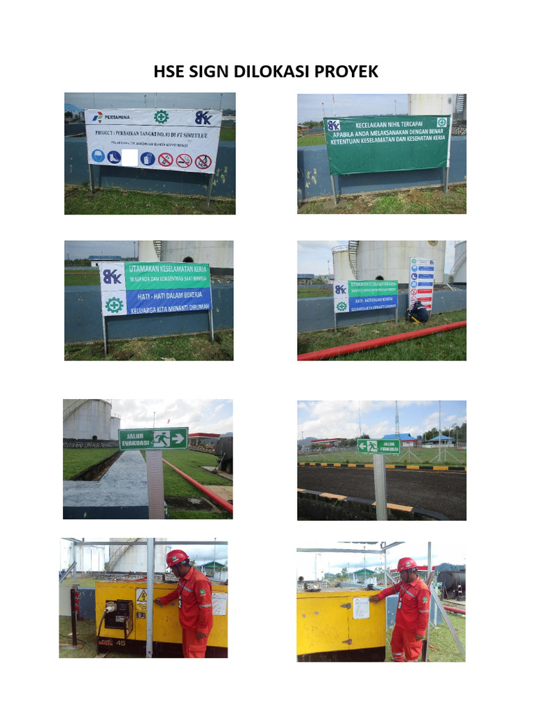 Hse Sign Dilokasi Proyek FT Simeulue | PDF