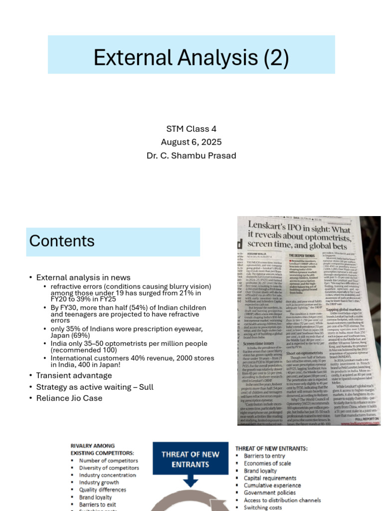 External Analysis of India's Telecom Market | PDF