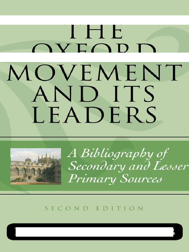 Oxford Movement Leaders Bibliography | PDF | Books