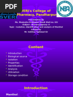 Menthol (Isolation, Identification and Analysis) | PDF | Chromatography ...