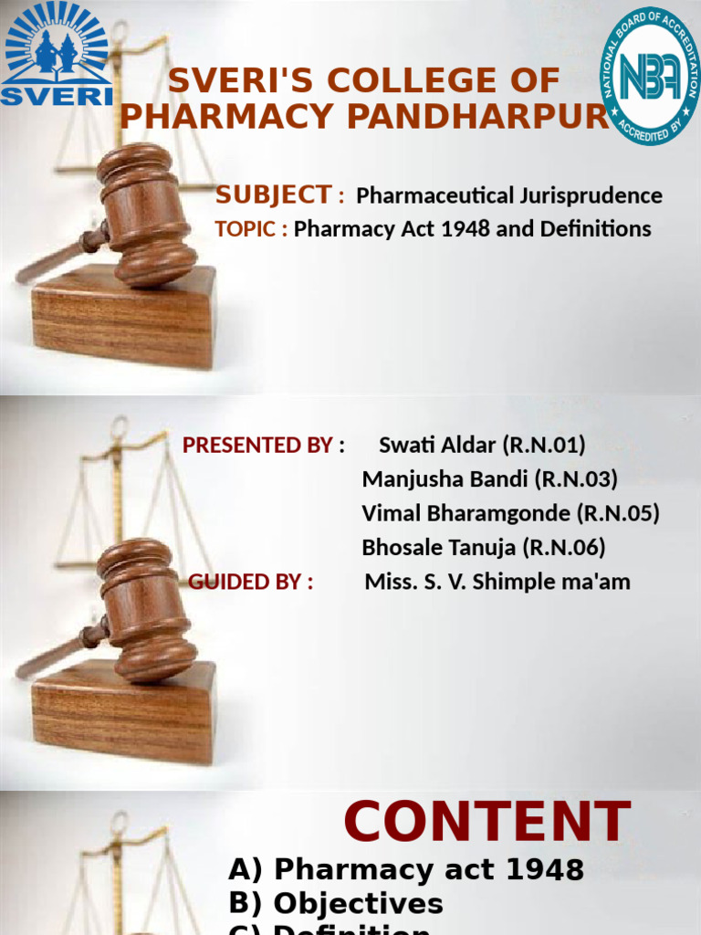 PJ Seminar Unit III-4 | PDF | Pharmacist | Pharmacy