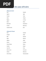 54 Pays Africains Et Leurs Capitales | PDF | Afrique | Théorie (échecs)