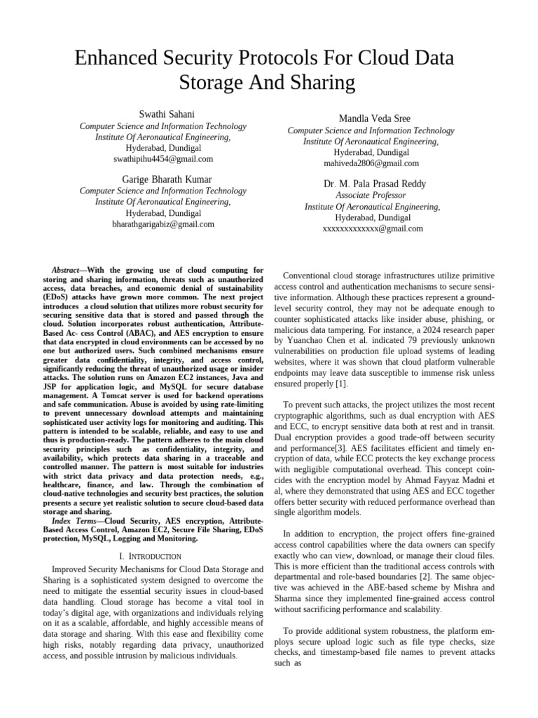 IEEE Conference Template | PDF | Cloud Computing | Computer Security