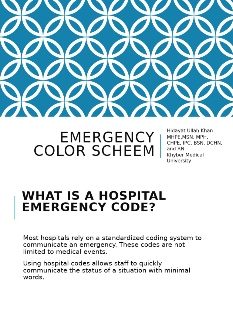 Emergency Color Scheme | PDF
