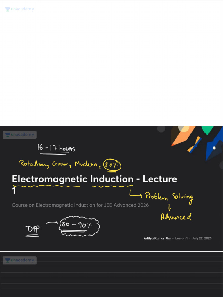 Electromagnetic Induction Lecture 1 With Anno | PDF
