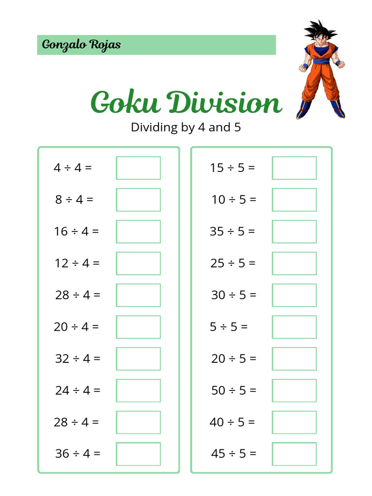 Dino Division Worksheet | PDF