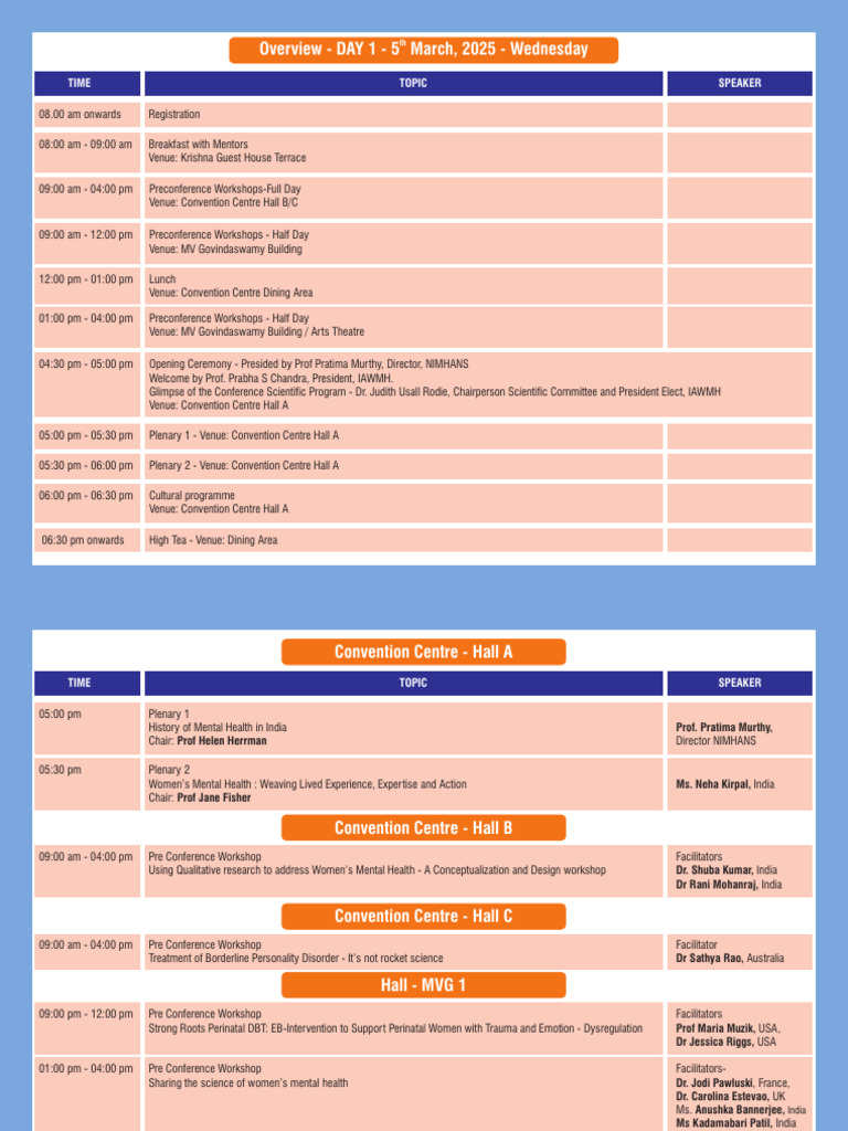 Programme IAWMH 2025 - 30 01 2025 - 11.22 Hrs | PDF | Dialectical Behavior Therapy | Diseases ...
