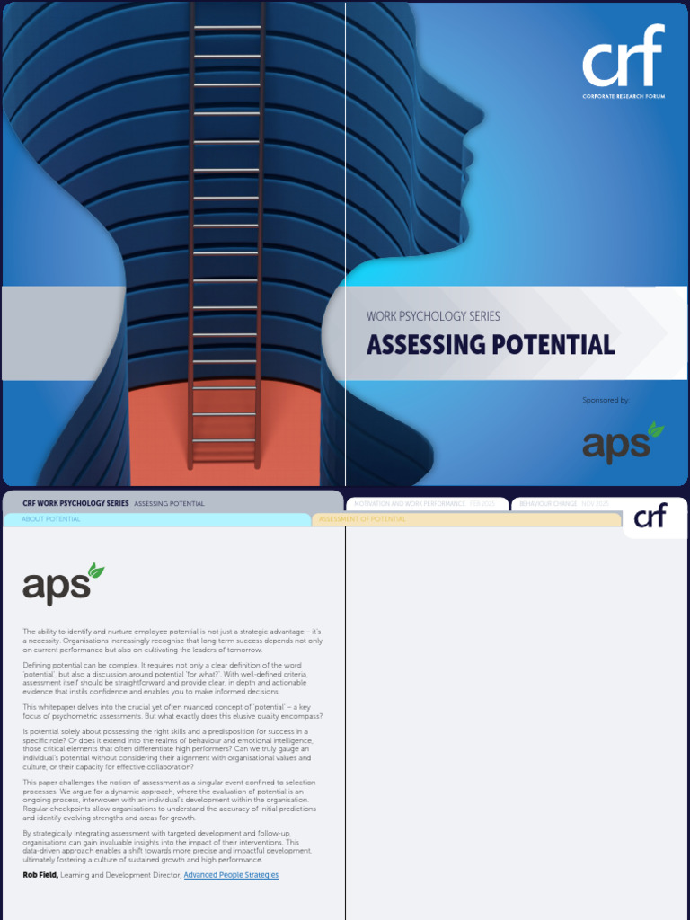 Assessing Employee Potential Effectively | PDF | Industrial And ...