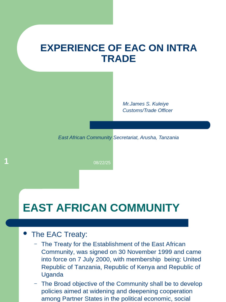 Experience of Eac On Intra Trade | PDF | Globalization | Global Politics