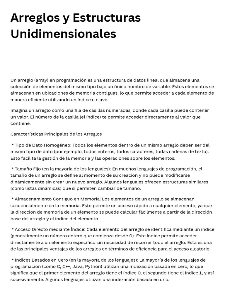 Arreglos (Arrays) en Programación - 20250822 - 154302 - 0000 | PDF | Programación de ...